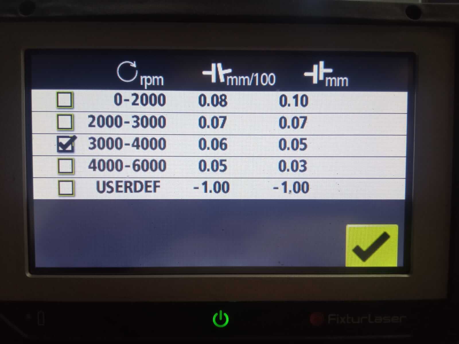 Fixturlaser EVO: Configuraciones previas a un alineamiento láser